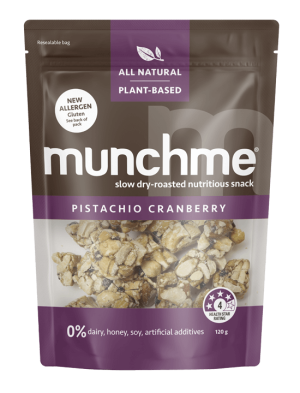 munchme Pistachio Cranberry – slow dry-roasted nutritious snack.